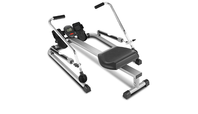 ANCHEER Hydraulic Rowing Machine, Full Motion Adjustable Rower with 12 ...