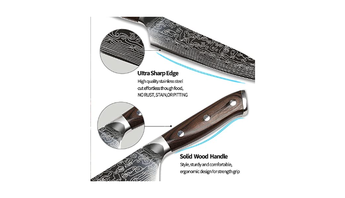 MannyGa Chef Knife 8 Inch Professional Kitchen Knife,Stainless Steel ...