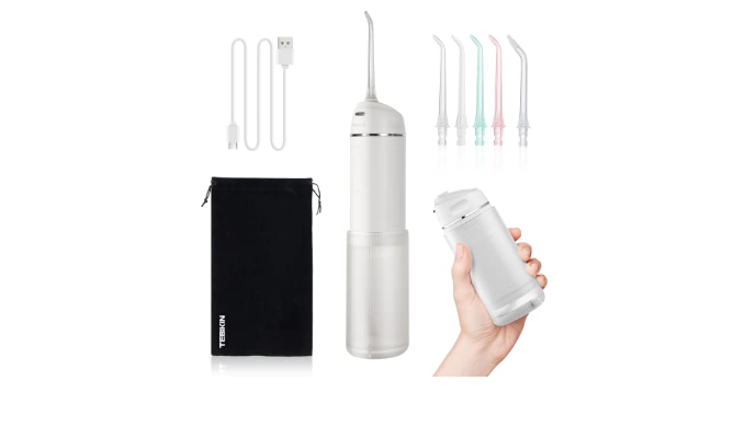 TEBIKIN Water Flosser Portable Mini Lightweight Water Pick with ...