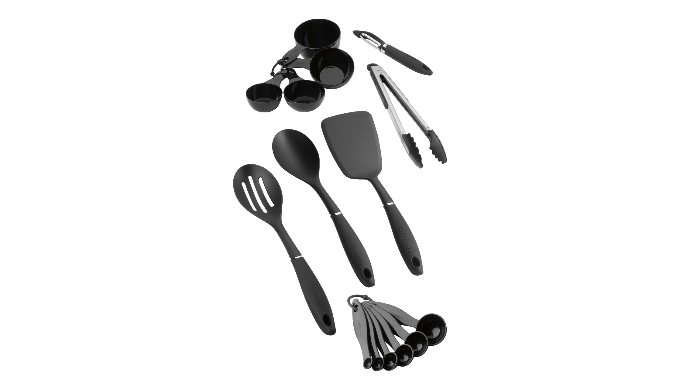 Cuisinart - 15-Piece Curve Tool Utensil Set - Black - Coupon Codes ...