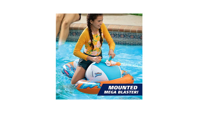 NERF Super Soaker Stormforce Ride-On Racer – Inflatable Pool Float with ...