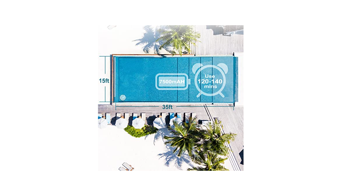 Kalamotti Cordless Robotic Pool Cleaner - Pool Vacuum for Above Ground ...