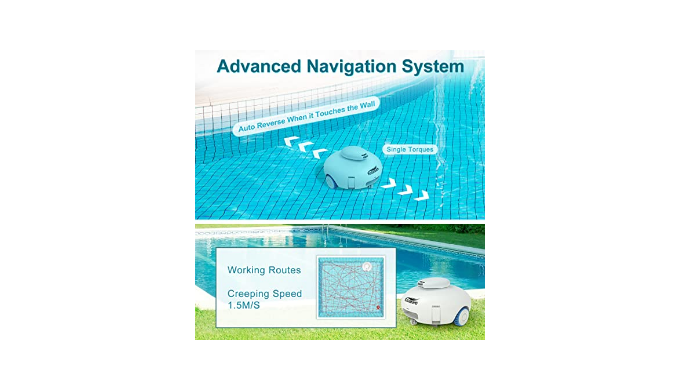 Kalamotti Cordless Robotic Pool Cleaner - Pool Vacuum for Above Ground ...