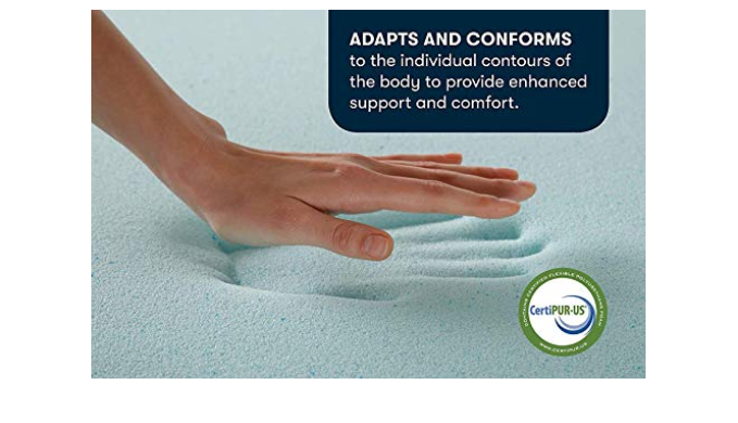 Serta ThermaGel Cooling, Pressure-Relieving Memory Foam Mattress Topper ...