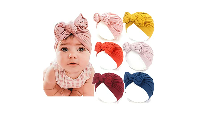 Baby Turban Newborn Turbans for Baby Girls Head Wraps Bow Hats for ...