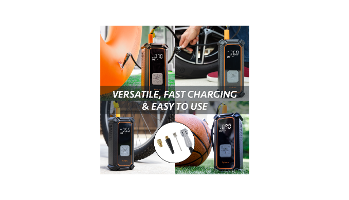 Ophanie Cordless Portable Tire Inflator - 160 Psi Digital Pressure ...