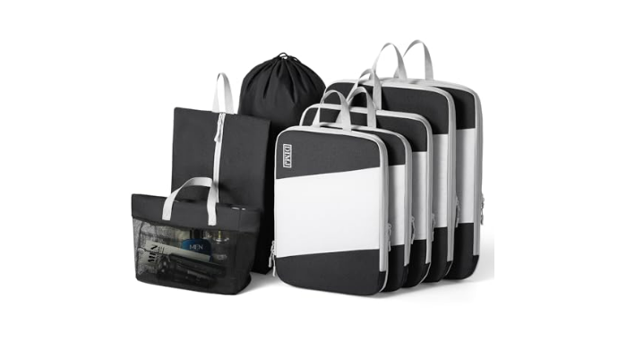 Packing Cubes for Travel, DIMJ Large Capacity Compression Packing Cubes ...